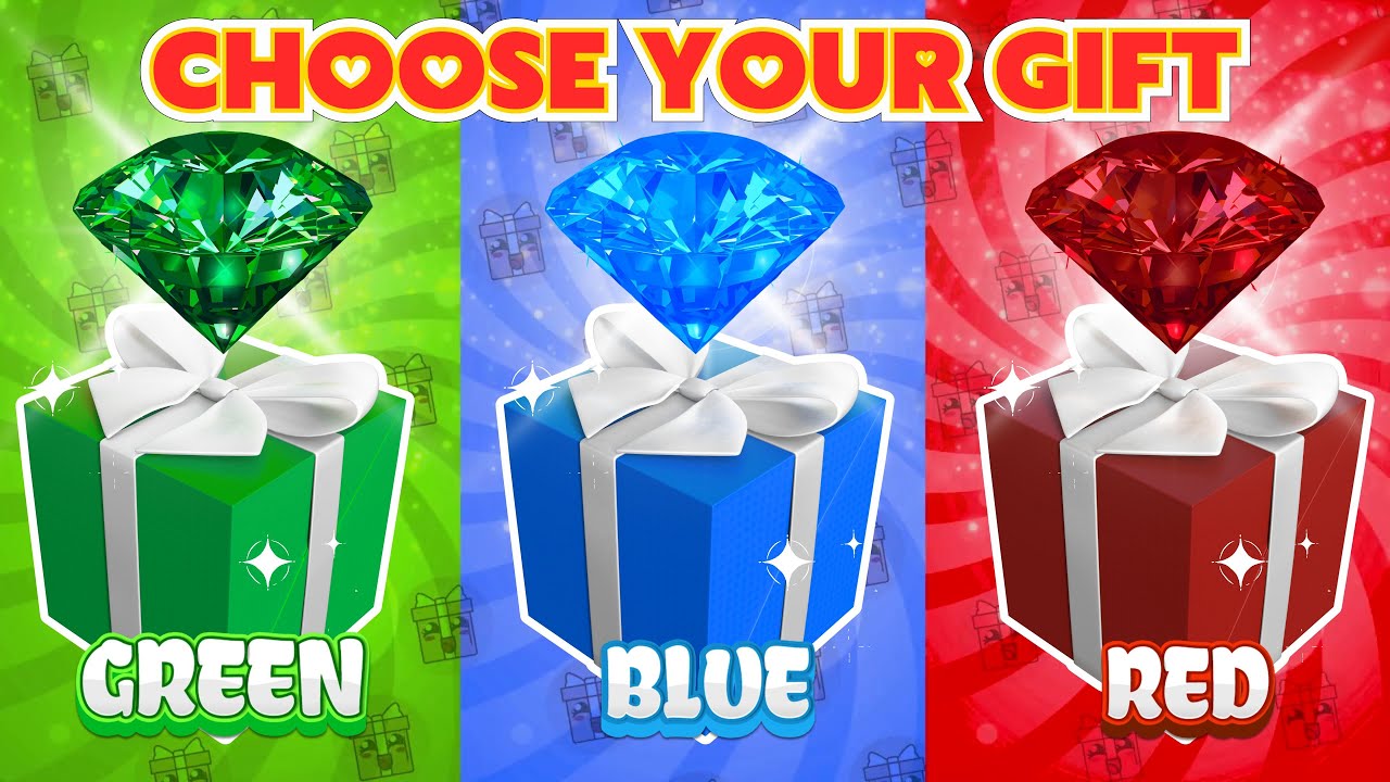 CHOOSE YOUR GIFT 🎁 GREEN, BLUE OR RED 🎁 WHAT IS YOUR FAVORITE COLOR? 🎁 ...