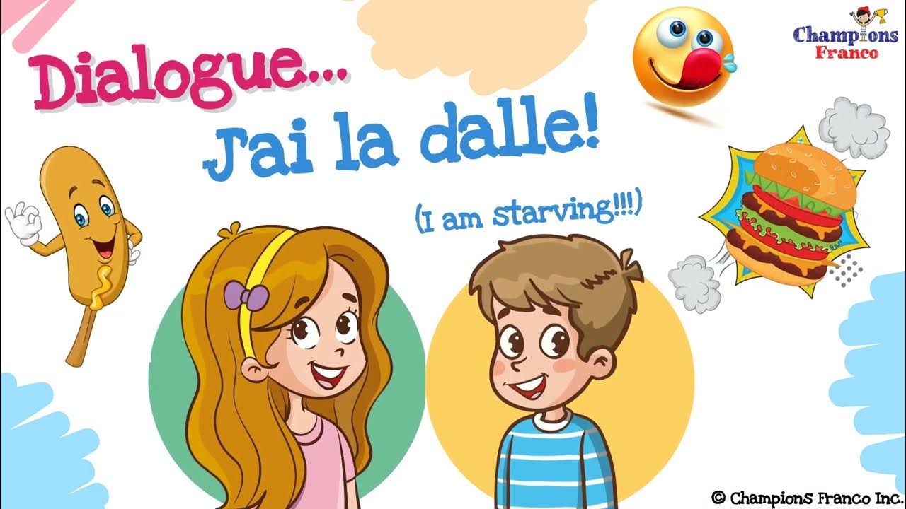 Dialogue quotidien ~ J'AI LA DALLE! 🍟🥗🍔 ~ Everyday French Dialogue # ...
