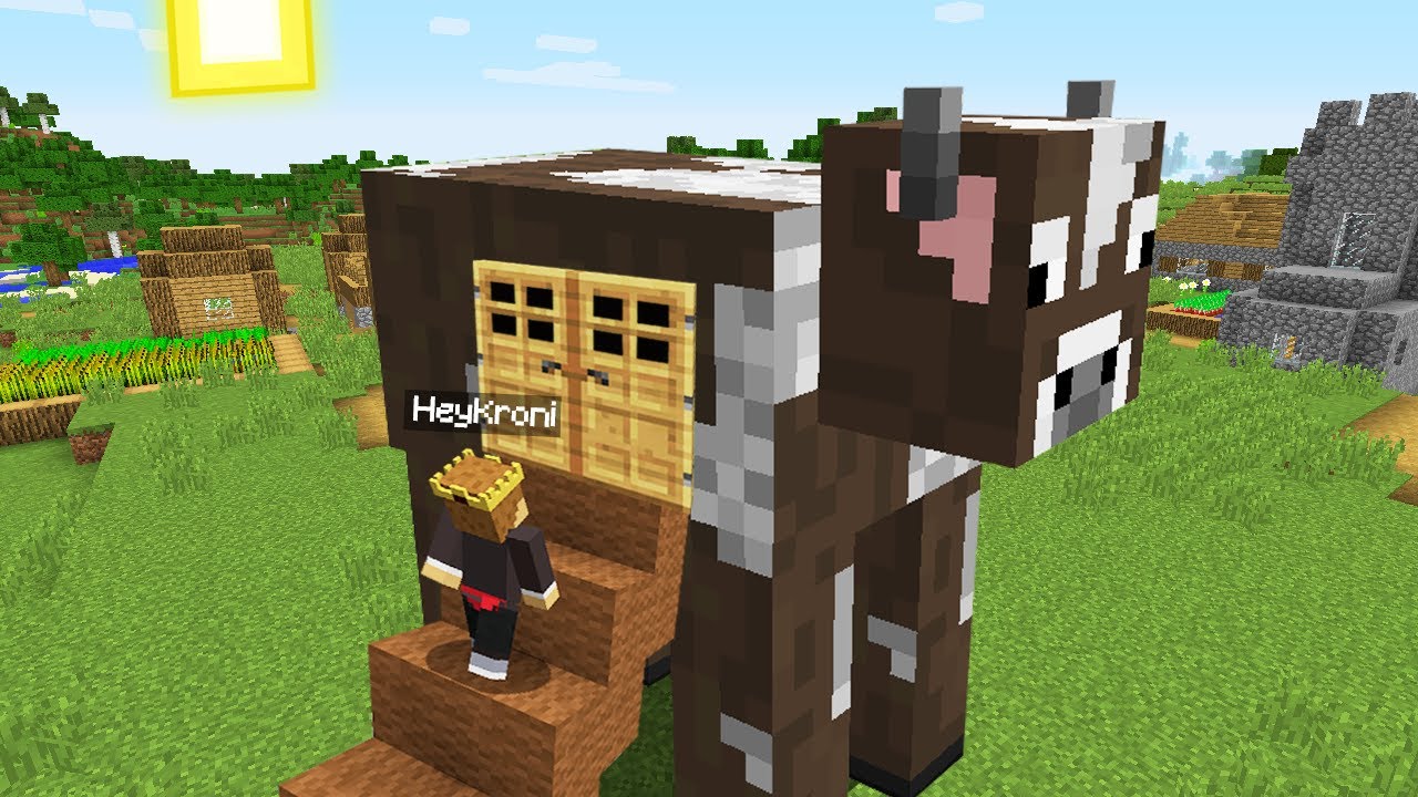 COMO MORAR EM UMA VACA NO MINECRAFT !!! - YouTube