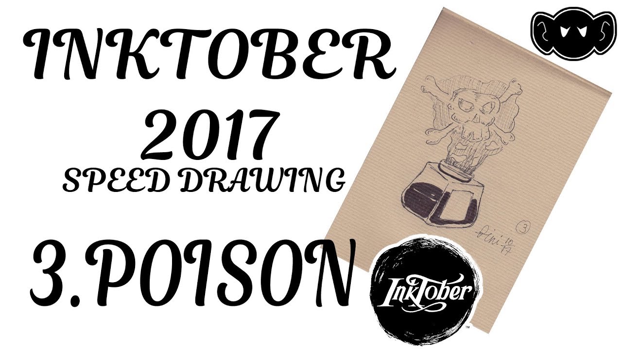 #INKTOBER 3 POISON: BOTTLE OF POISON - speed drawing | DROIDMONKEY ...