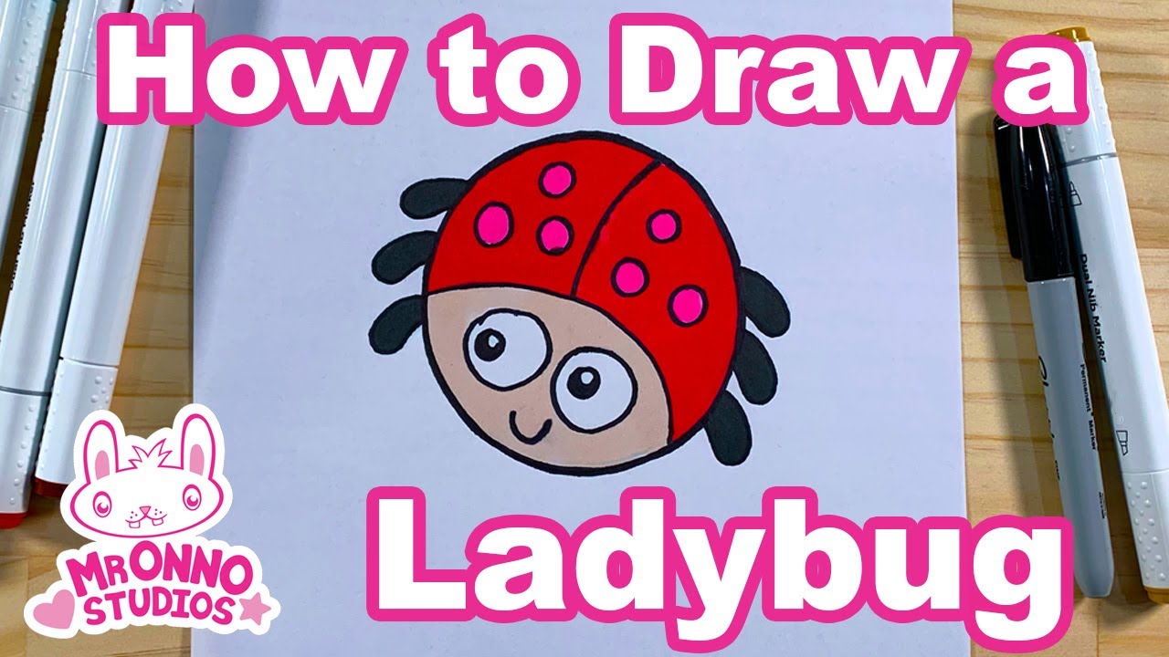 How to Draw a Cute Ladybug - Insect Drawing - YouTube