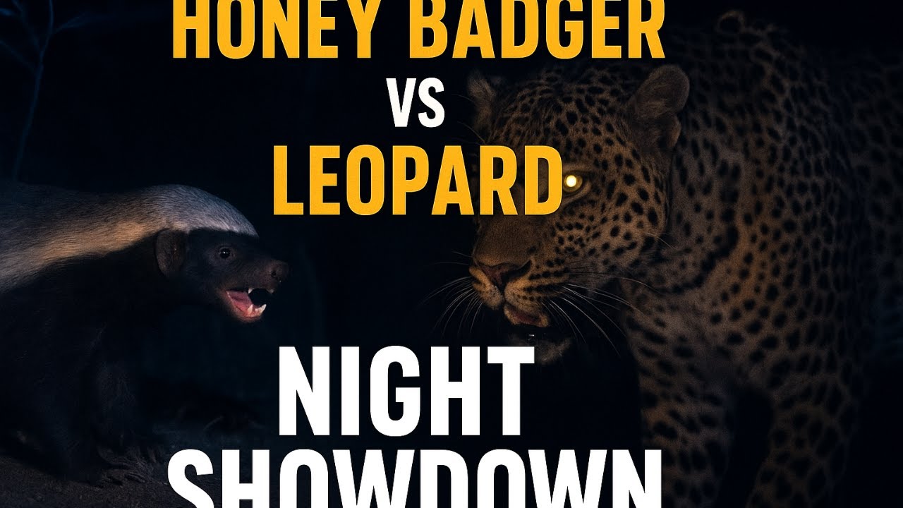 Honey Badger vs Leopard - Nighttime Survival Showdown - YouTube
