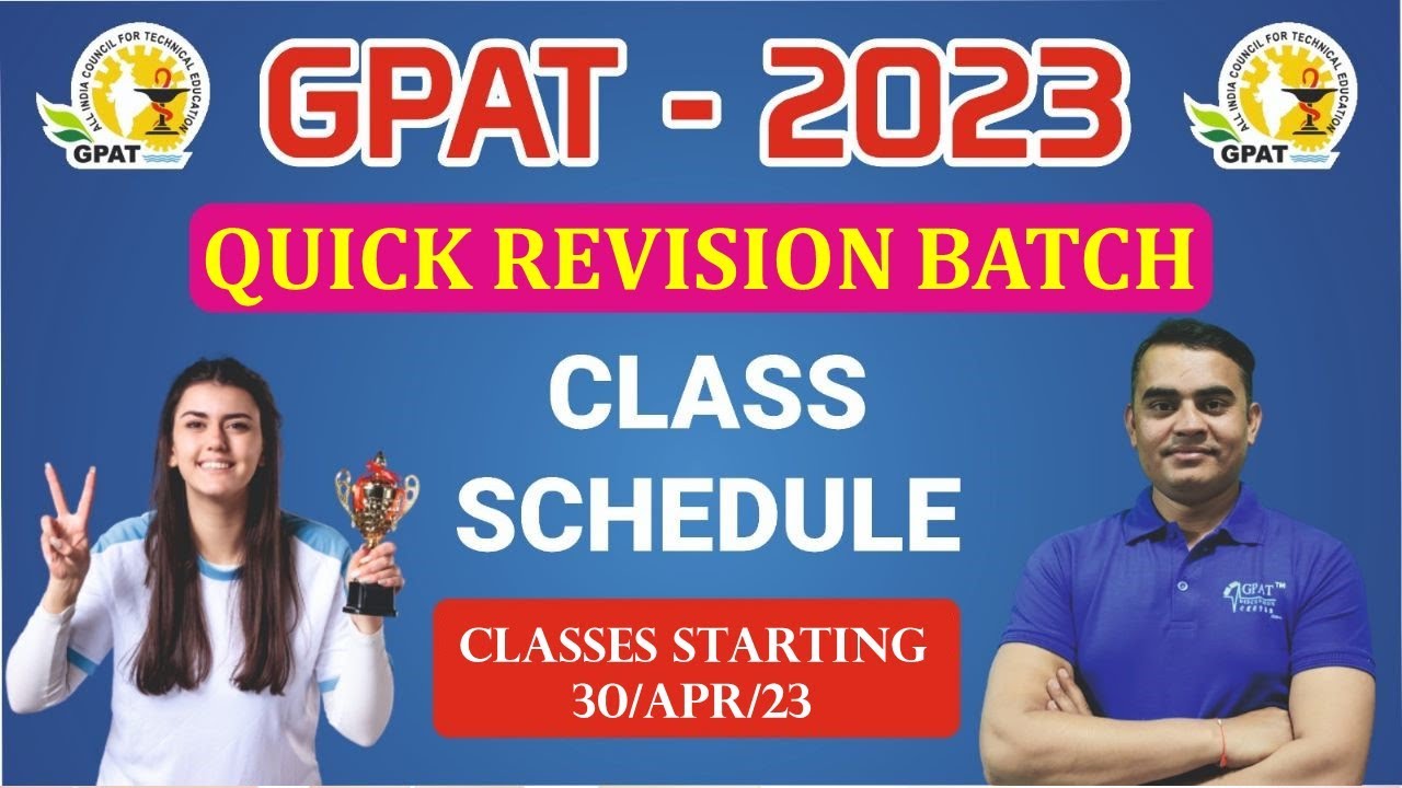 GPAT- 2023| QUICK REVISION- LIVE CLASSES| STARTING SOON|#gpat2023 #gdc ...