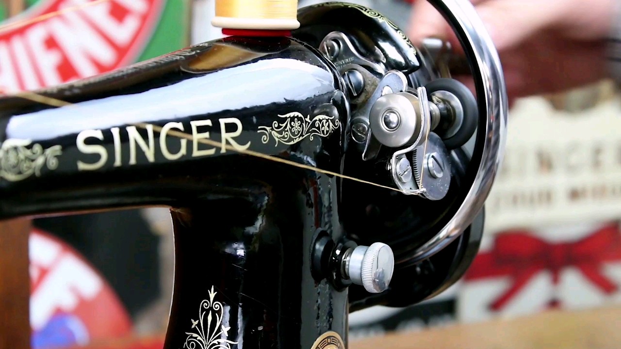 Bobbin Winding on a Singer 99k Sewing Machine #vintagesewing # ...