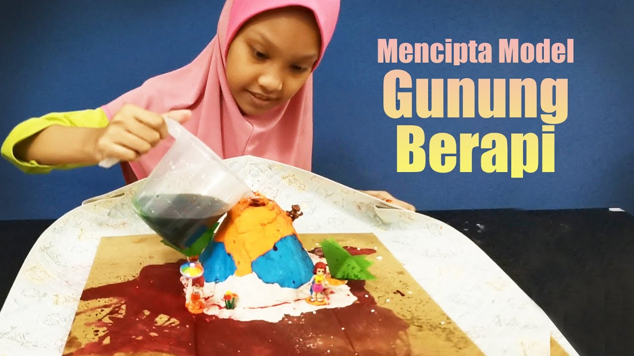 Mencipta model gunung berapi - YouTube