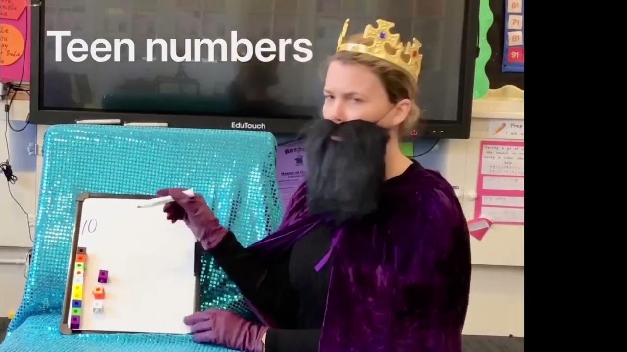 Counting teen numbers with King George - YouTube
