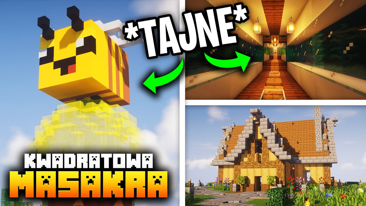 MOJE BUDOWLE NA KM *tajne* 😋 KWADRATOWA MASAKRA | Cedi Minecraft - YouTube