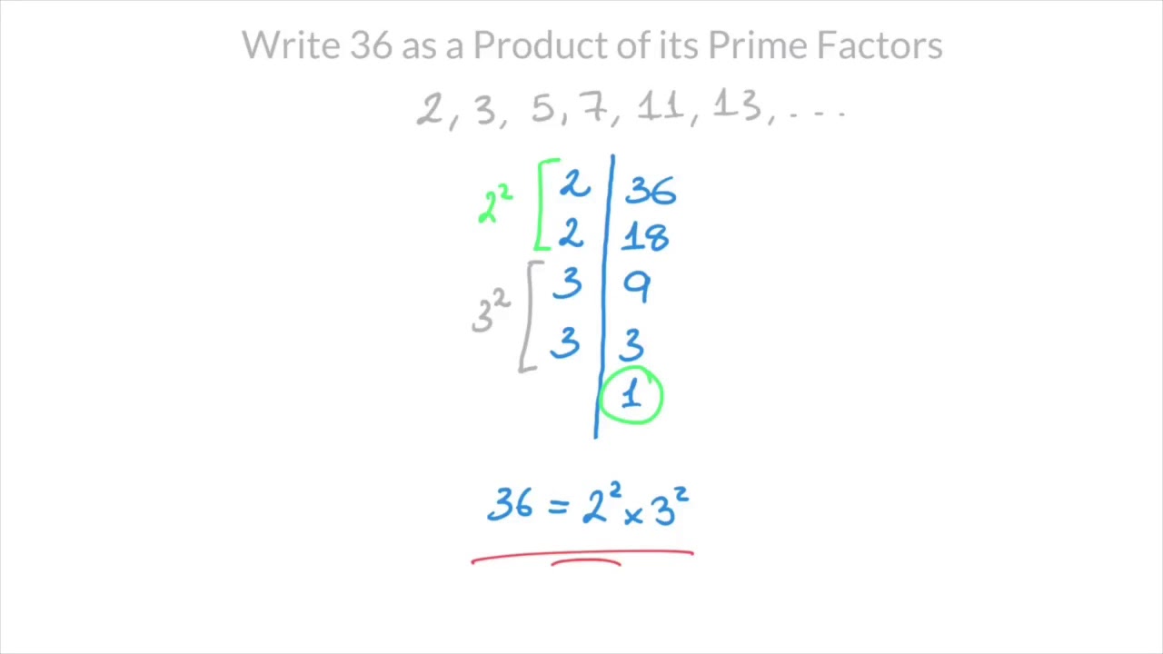 Prime Factorisation How To Write A Whole Number As The Product Of Its