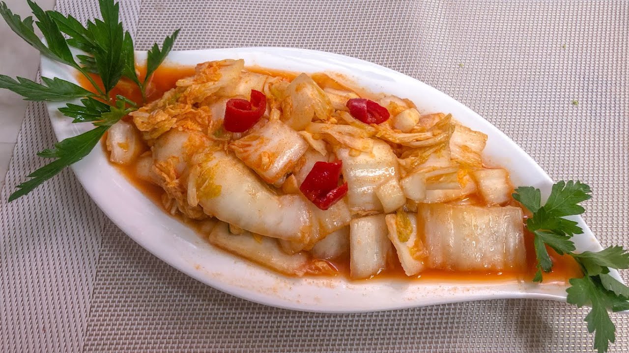 Eingelegter Chinakohl 快速腌制大白菜 - YouTube