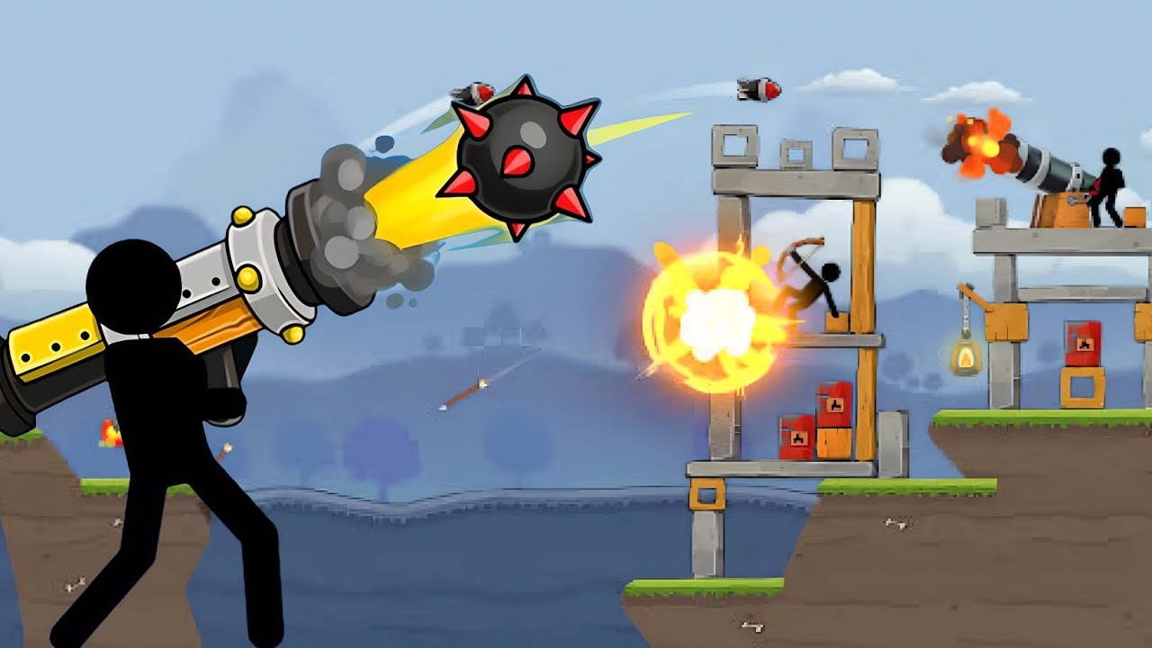 Angry Boom Stick Man game play video - YouTube