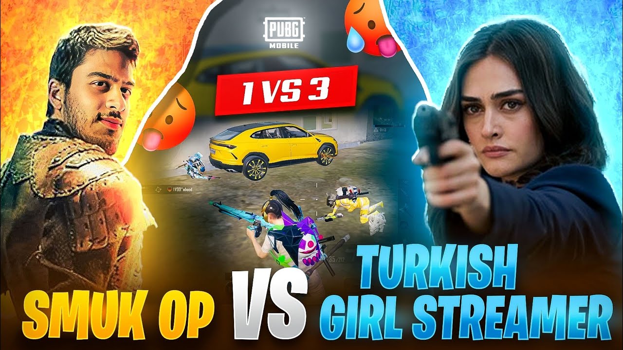 1v3 Live Reaction😵Turkish Girl Streamer VS Smuk Op🔥 PUBG MOBILE - YouTube