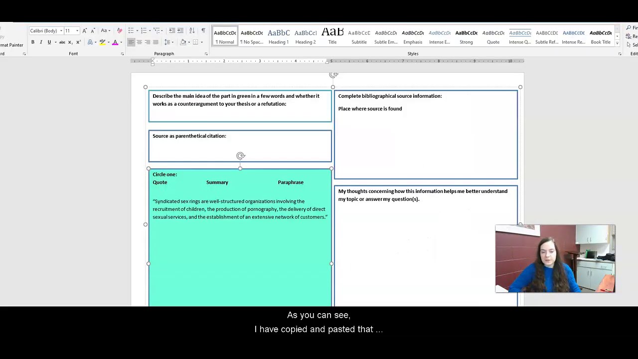 Research Cards—Quote, Summary, or Paraphase and Significance - YouTube
