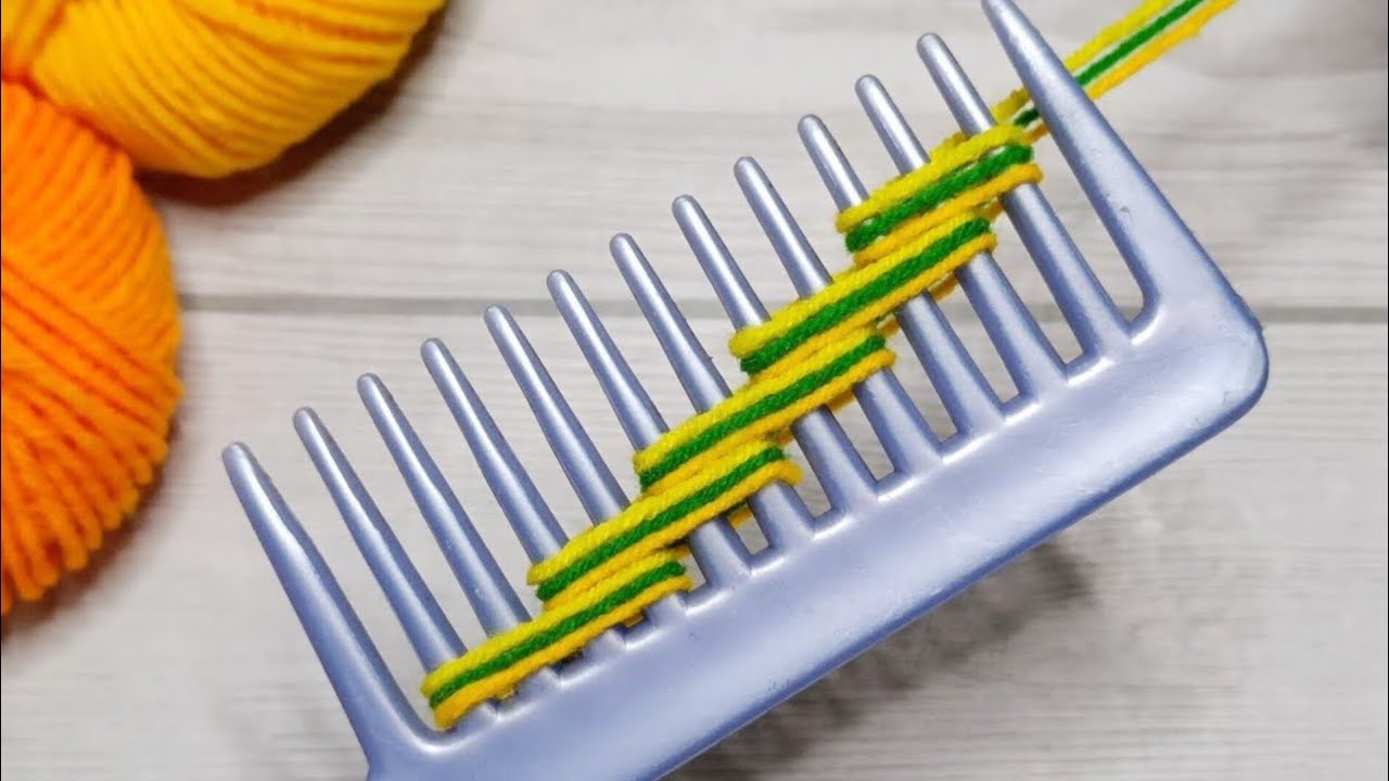 I made 3 Beautiful Woolen Yarn Flower making ideas with Hair Comb | It ...