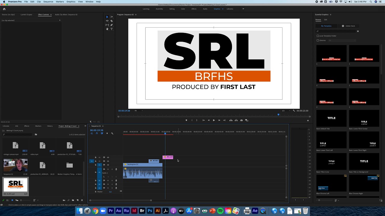 How to Add a Slate in Premiere Pro - YouTube