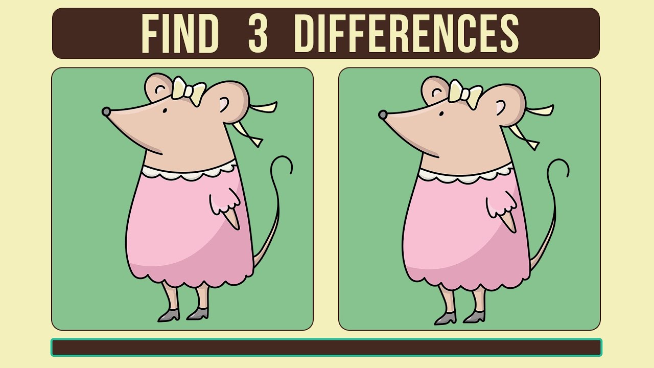 Puzzle | Find the 3 Difference #4 │choose fun | QUIZ | attention games ...