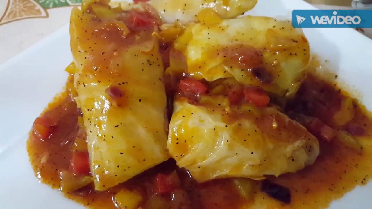 RICA RECETA NIÑOS ENVUELTOS O REPOLLO RELLENO - YouTube