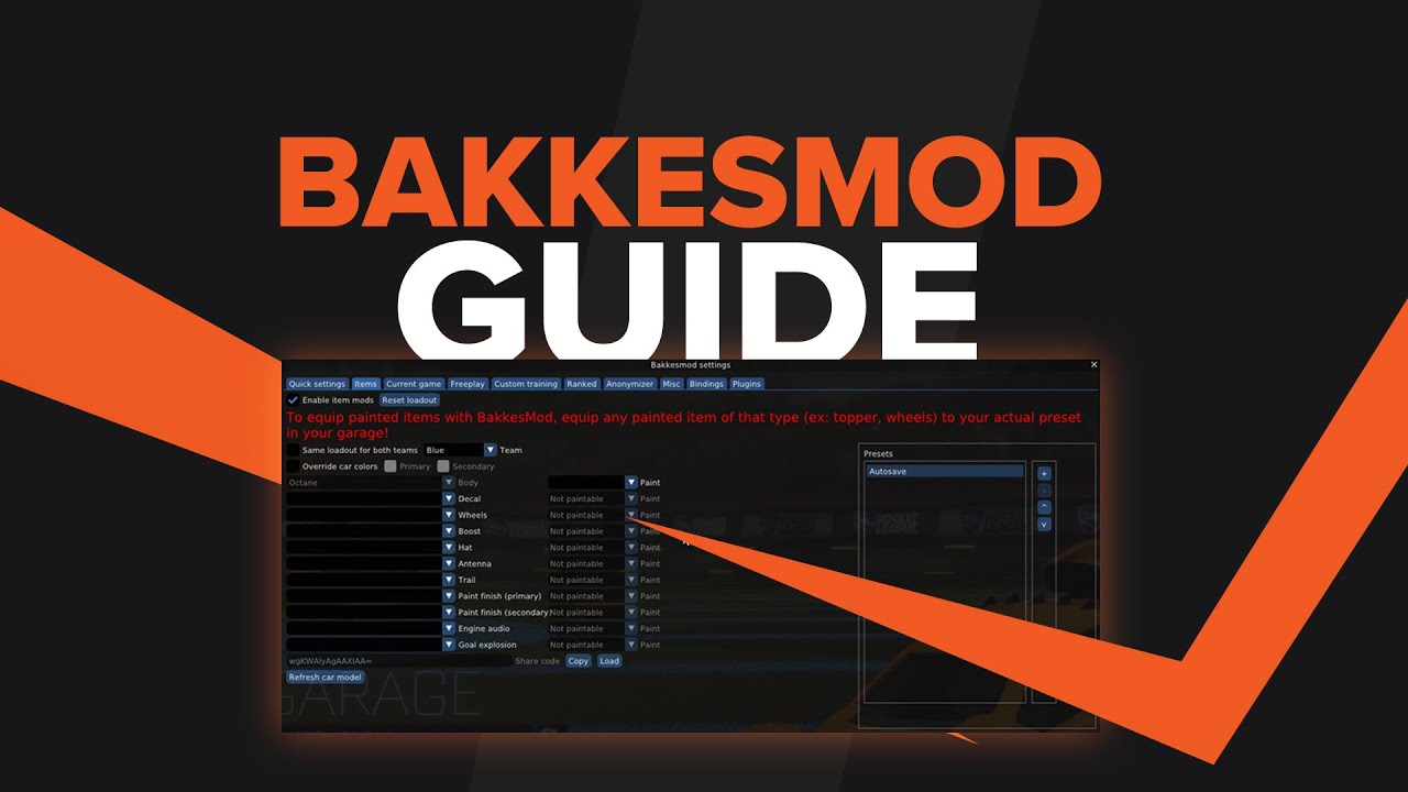 How to install Bakkes Mod For rocket league!!! ( Pc Only ) - YouTube