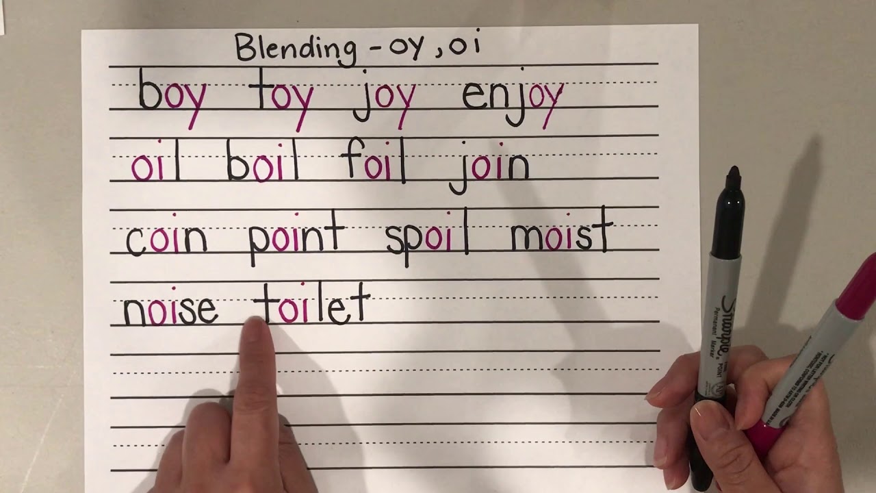 Blending oy, oi Lesson - YouTube