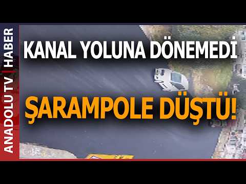 KANAL YOLUNDA FECİ KAZA! OTOMOBİL ŞARAMPOLE DEVRİLDİ