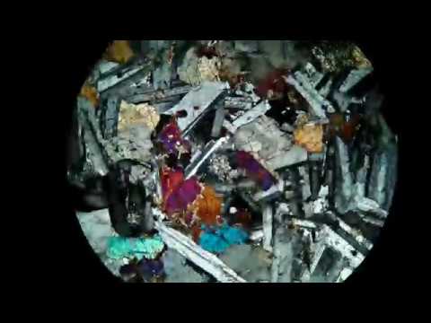 Gabbro Thin Section Sample 1 - YouTube