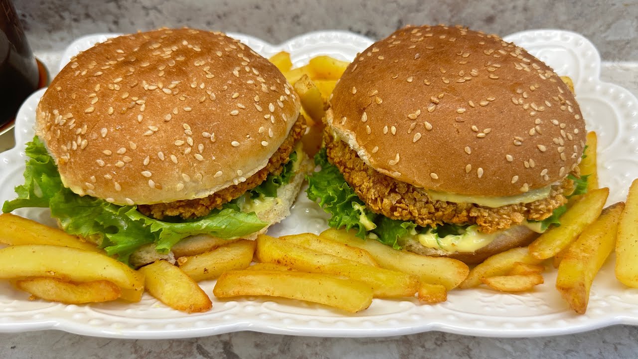 McDonald's Style Chicken Patty Burger Recipe By Sofia|Crispy Chicken Burger Patty|McChicken ...