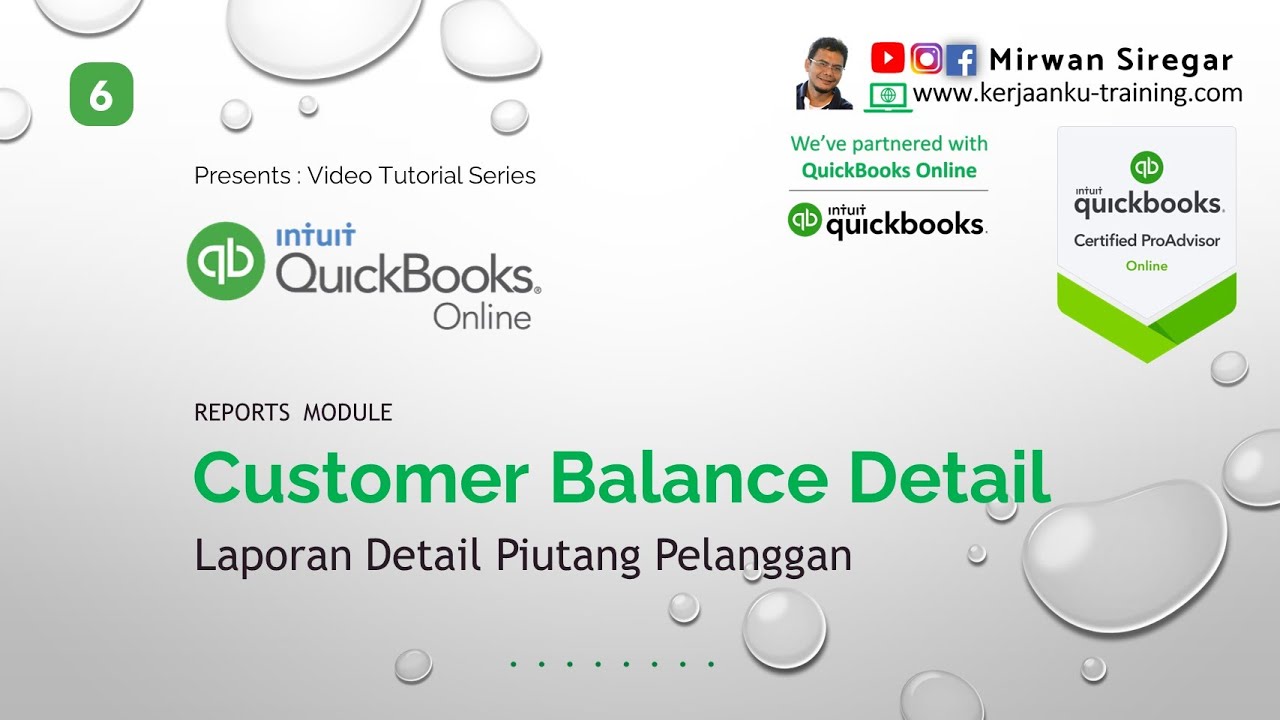 Customer Balance Detail Report in QuickBooks Online - YouTube
