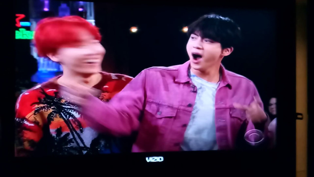 BTS Flinch (except V) - The Late Late Show w/James Corden - YouTube
