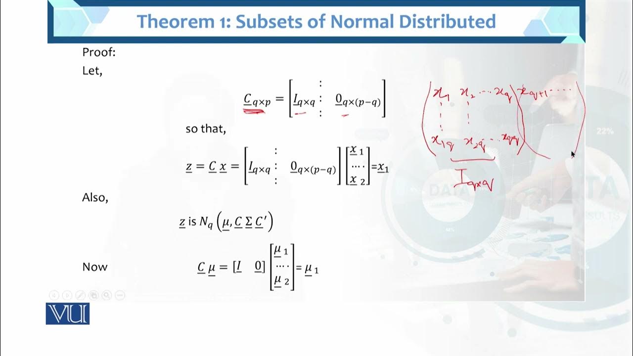 Theorem 1: Subsets of Normal Distributed | Multivariate Analysis | STA633_Topic040 - YouTube