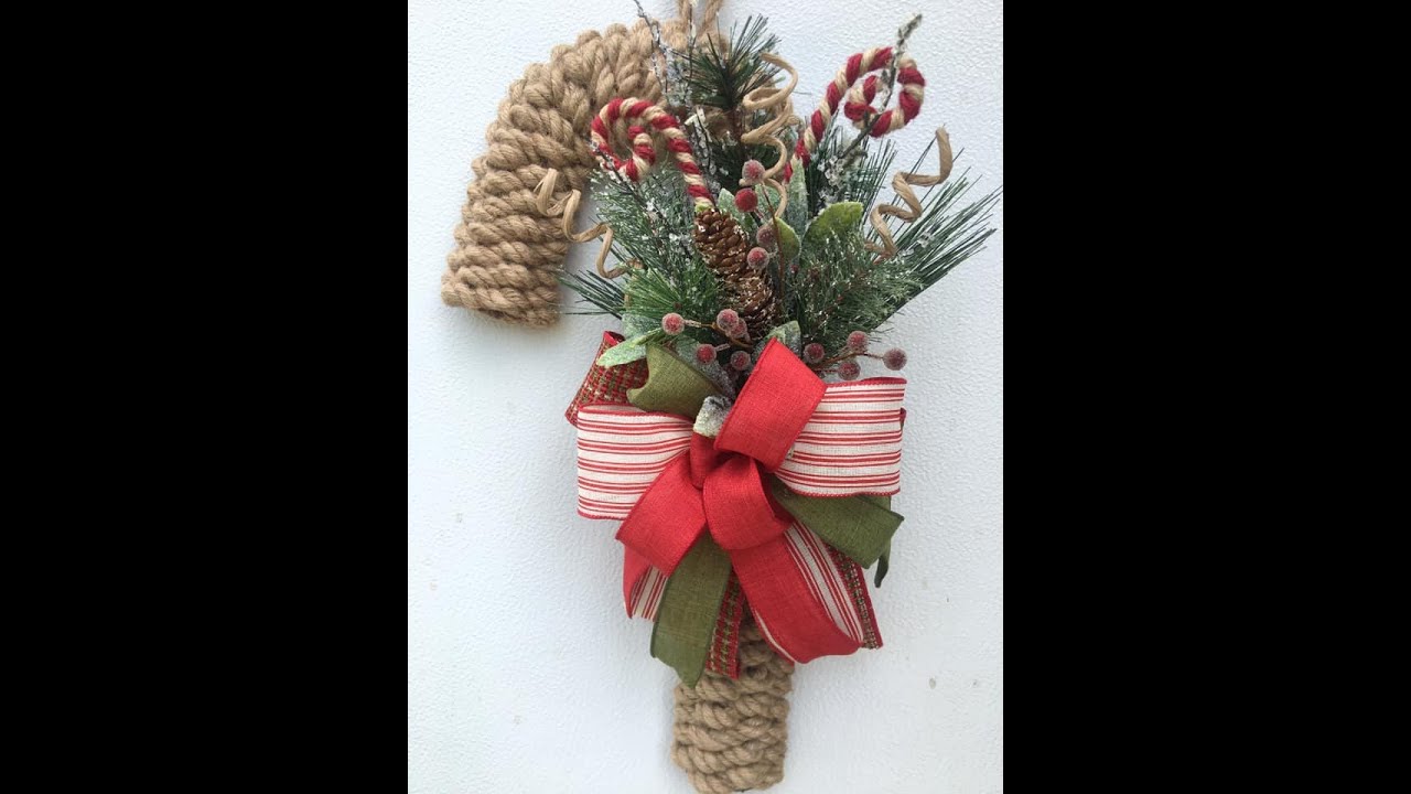 How To Weave A Rope Candy Cane - YouTube