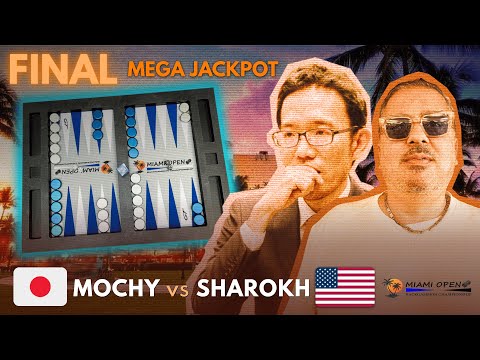 MIAMI OPEN BACKGAMMON ▸ Mochy vs Steve Sharokh - Mega Jackpot FINAL