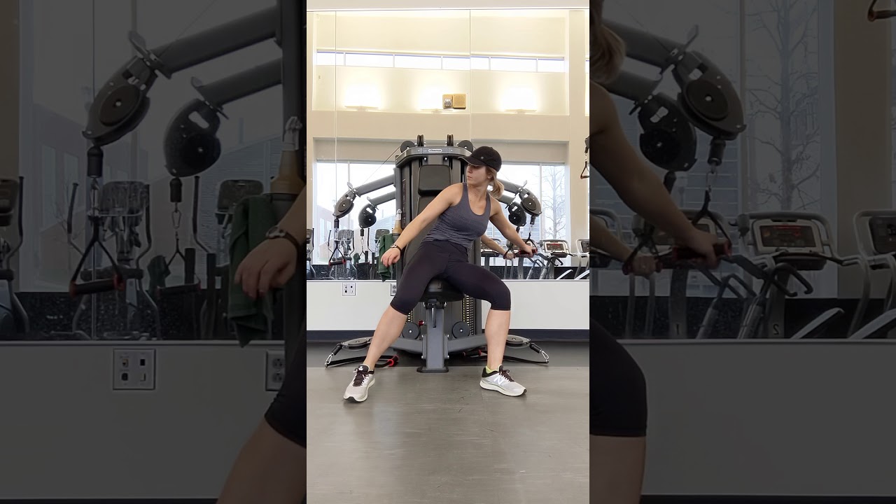 Chest press machine: seated chest fly - YouTube