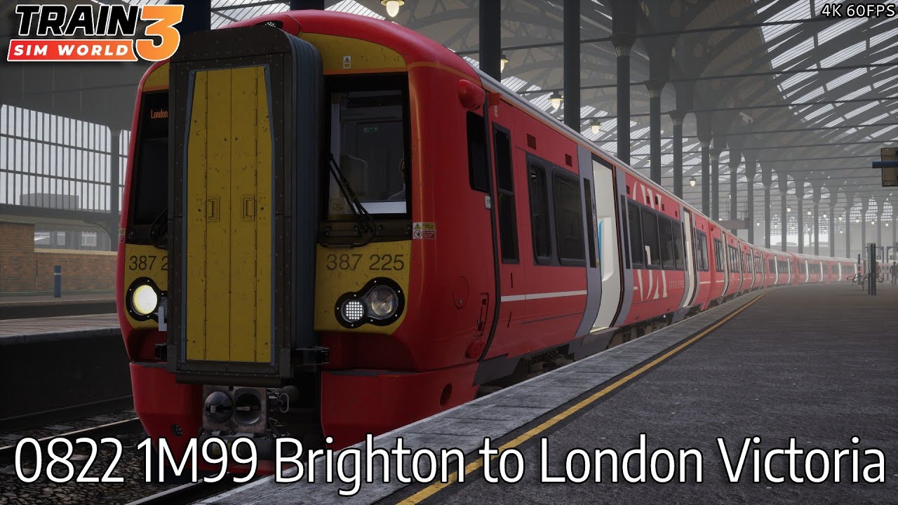0822 1M99 Brighton to London Victoria - Brighton Main Line - Class 387 ...
