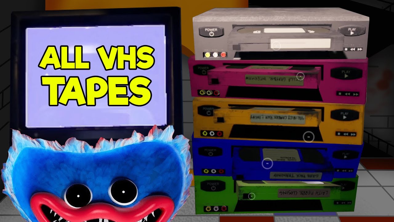 All 5 VHS Video Tapes In Poppy Playtime Chapter 1 (Green, Blue, Yellow ...