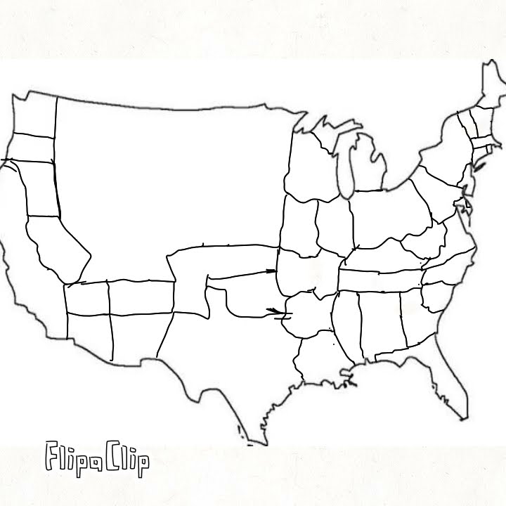 Draw an American borders by memory #map #mapping #usa - YouTube