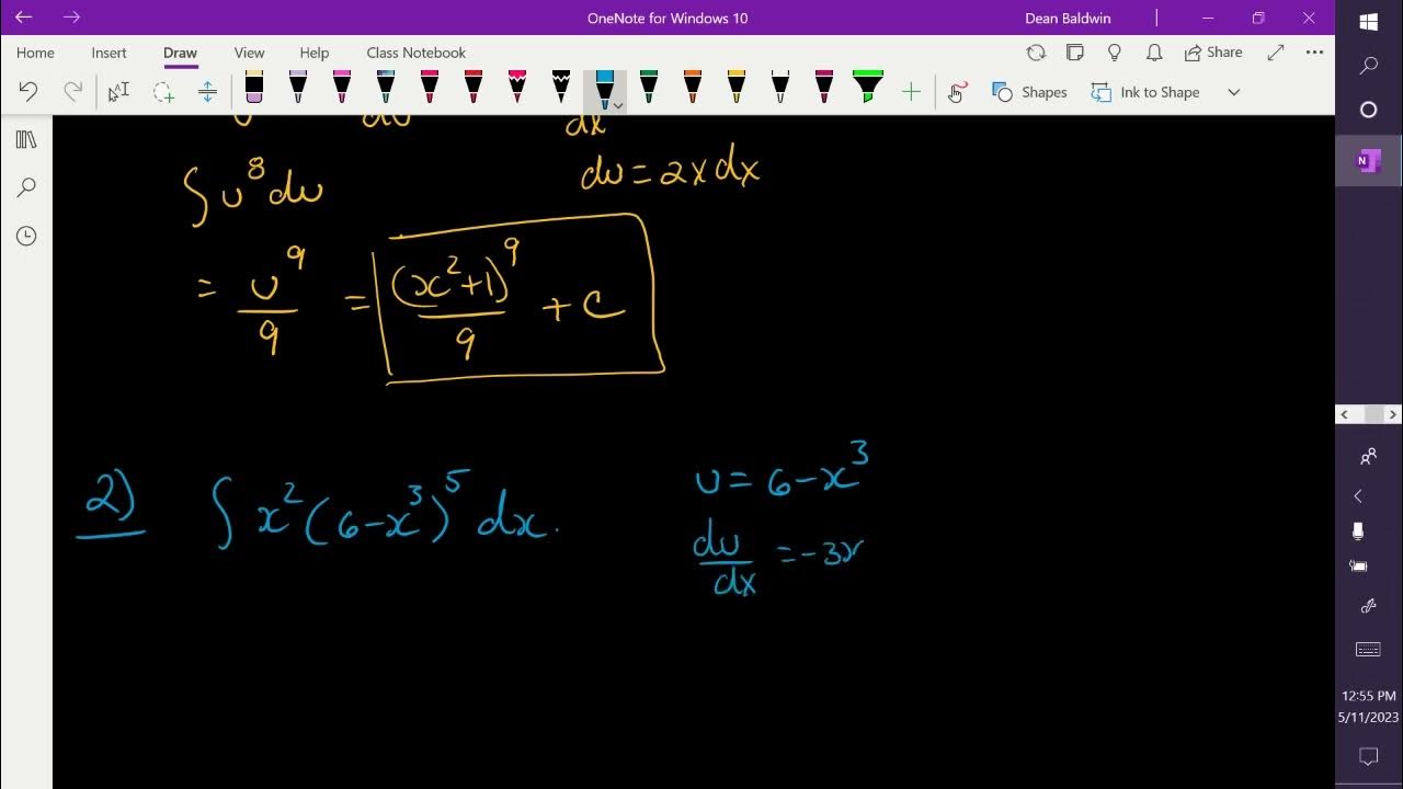 4 5 Integration by Substitution Part 1 - YouTube