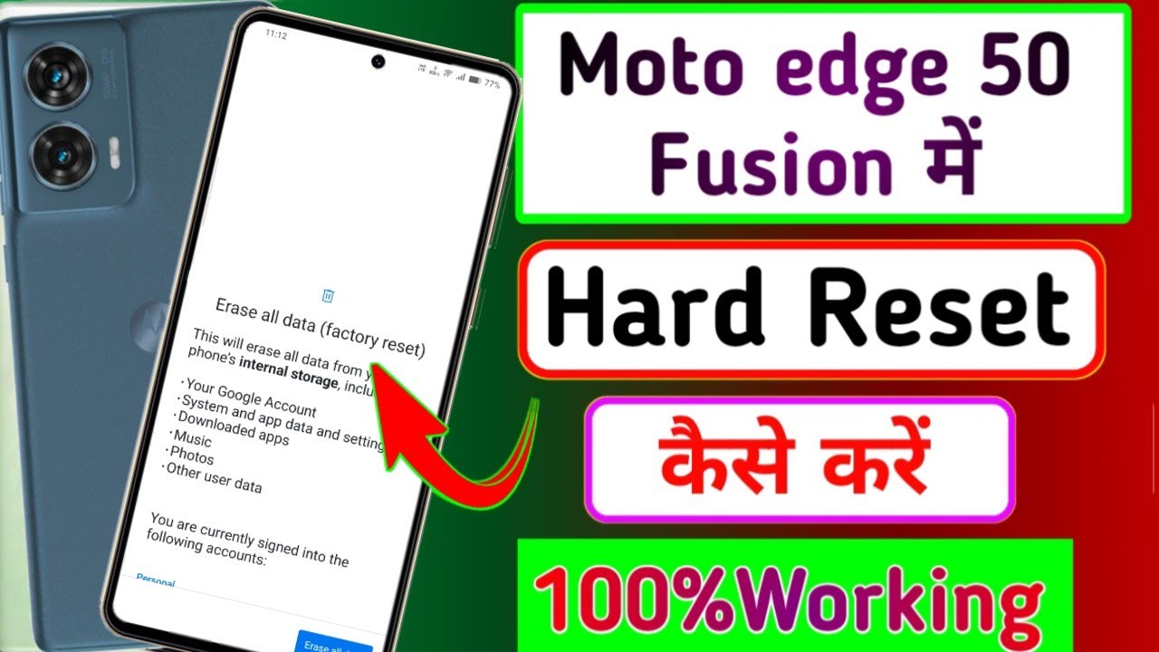 How to hard reset in moto edge 50 fusion me/how to fector reset in moto ...