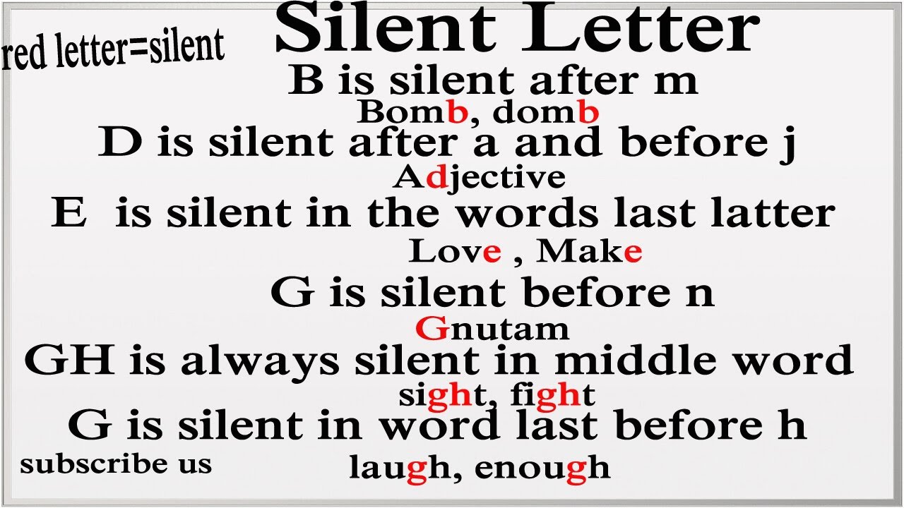 English Silent Letters In English A B C D E G English Teach YouTube english-silent-letters-in-english-a-b-c-d-e-g-english-teach-youtube