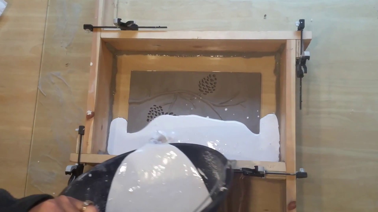 Ceramic Tile Slip Cast Mould - pine branch - YouTube
