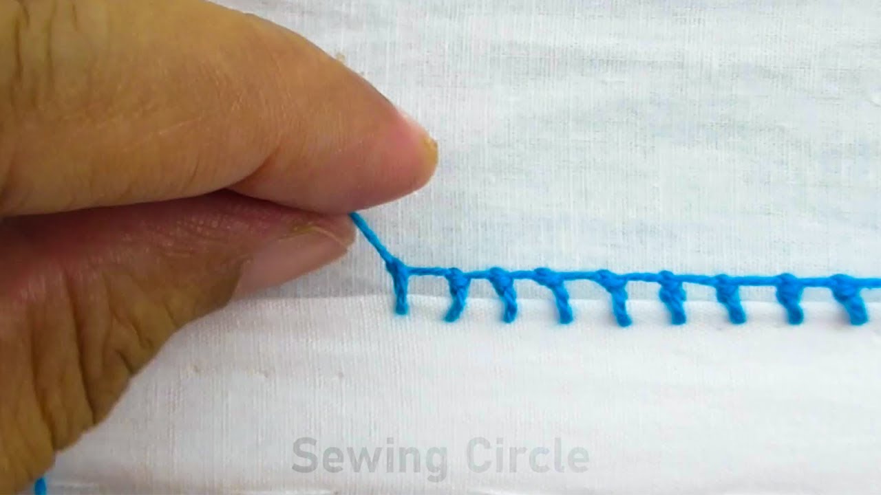 Trending border edge hand embroidery tutorial easy steps for beginner ...