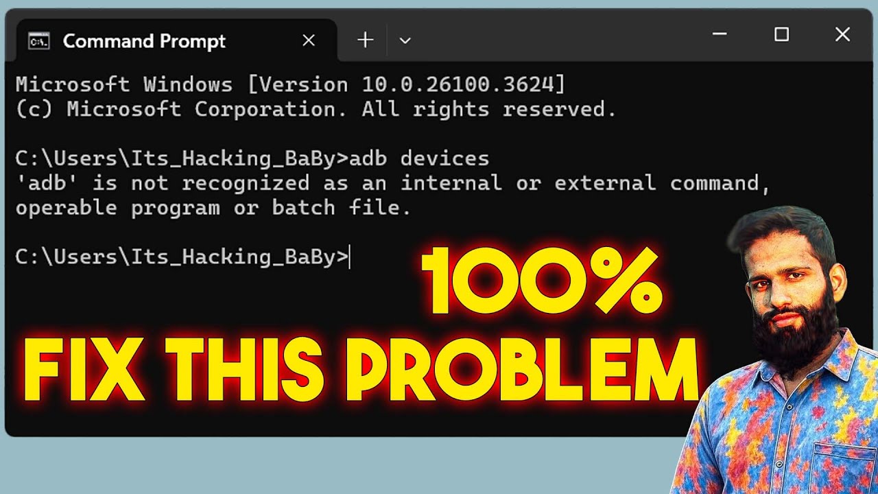 How To Fix adb is not recognized as an internal or external command, operable program or batch ...