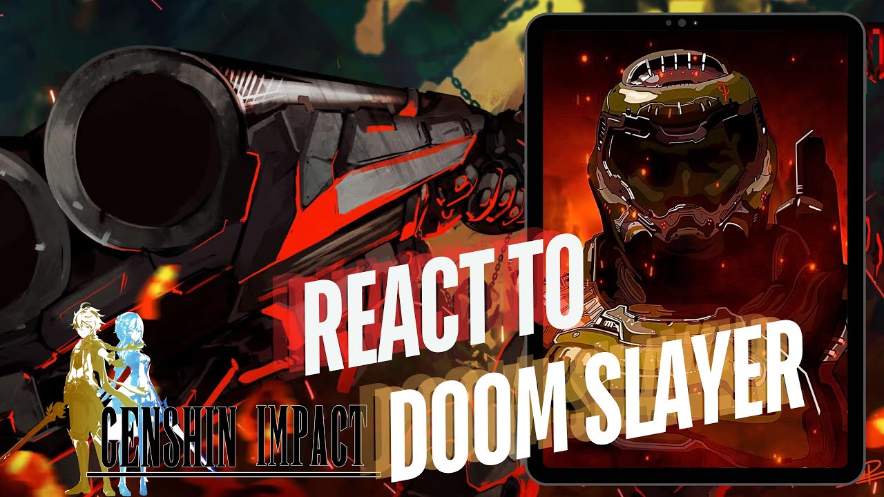 Genshin impact react to Aether as doom slayer | Gacha life 2 | - YouTube