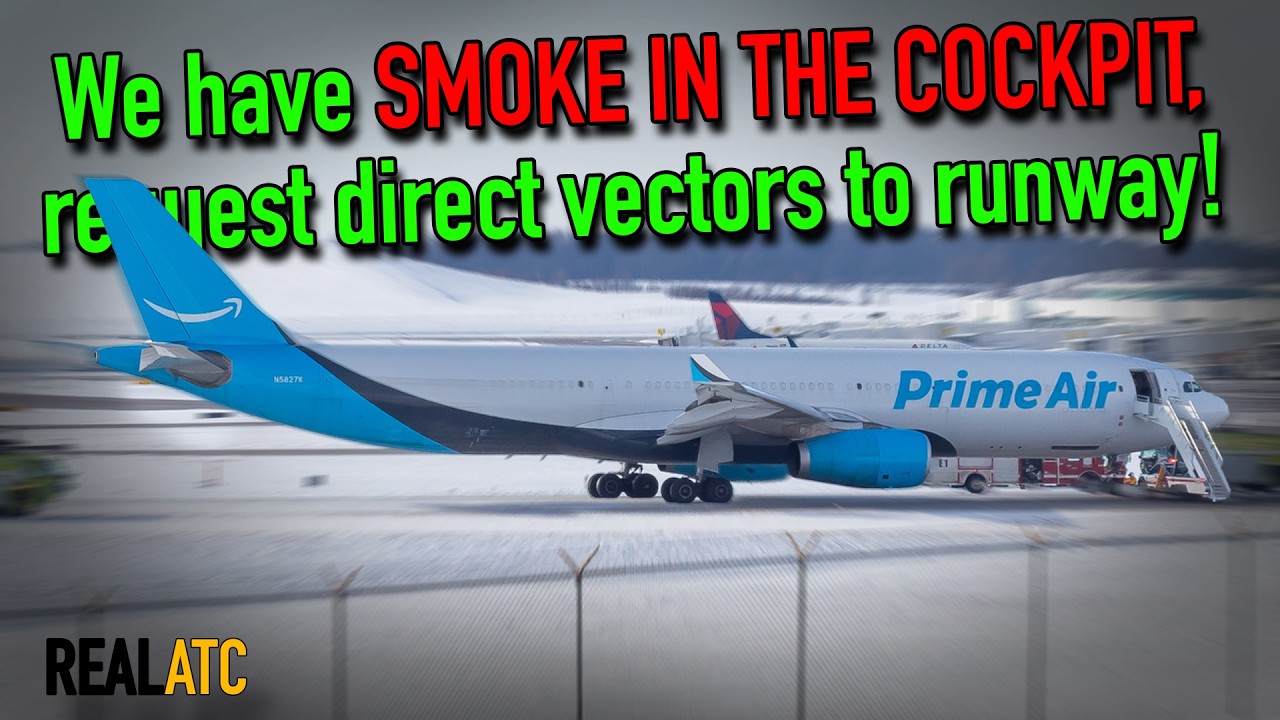 Amazon A330 Hit by Birds → Engine Fire Warning + Smoke in Cockpit! REAL ...