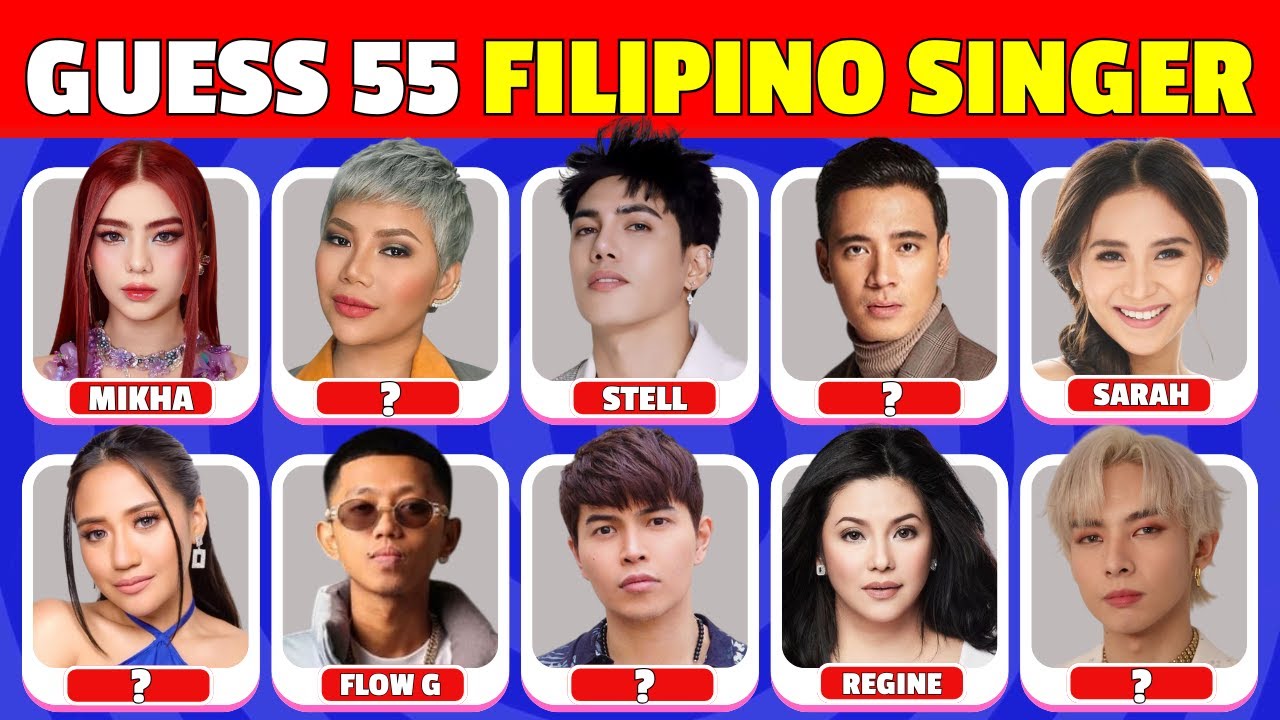 Guess the Popular FILIPINO SINGER! 🇵🇭 | Can You Name Them All?🎤 MUSIC ...