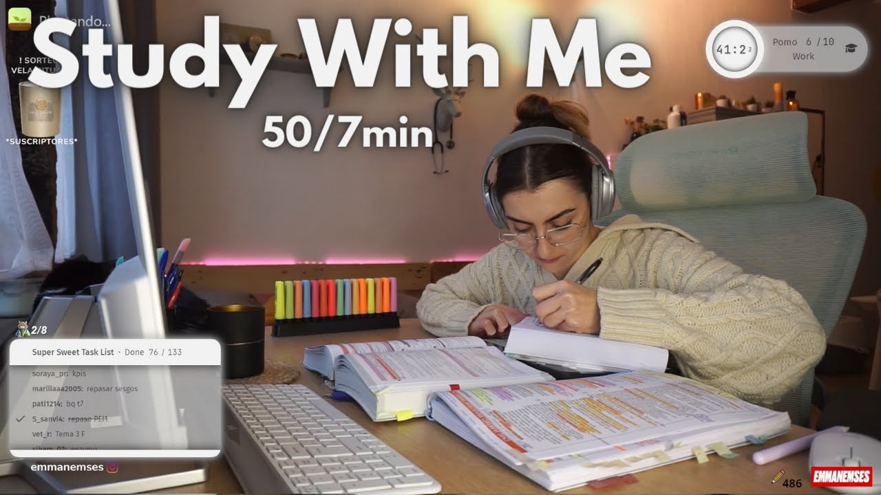 Study With Me Live 🇪🇸 Finals Exams 50/7 ⏰ 12 HOURS 🩺Med Student - YouTube