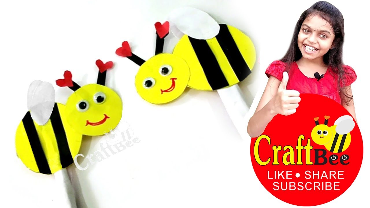 CRAFT BEE'S FIRST VIDEO HOW TO MAKE PAPER HONEY BEE ORIGAMI - YouTube
