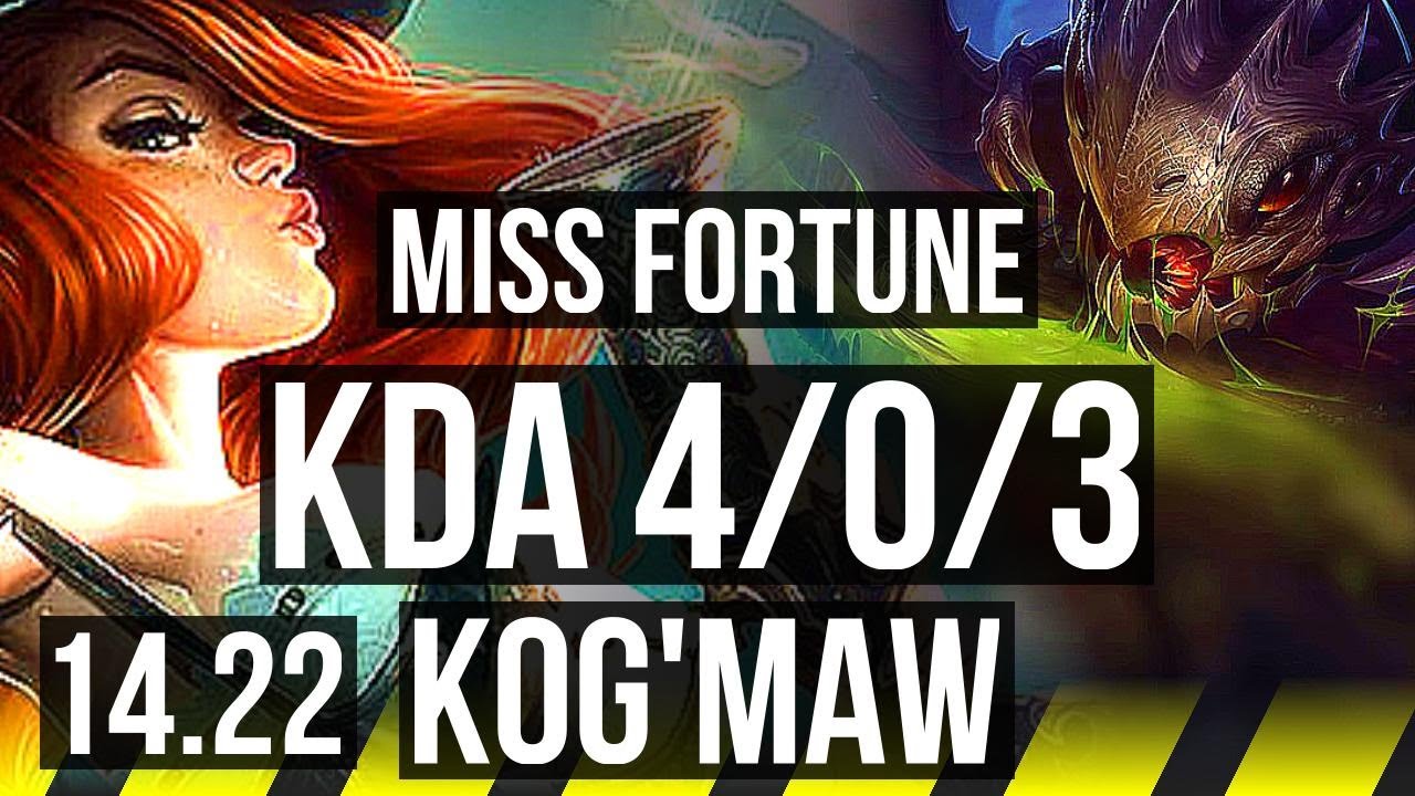 MISS FORTUNE & Pyke vs KOG'MAW & Alistar (ADC) | 4/0/3 | KR Master | 14 ...