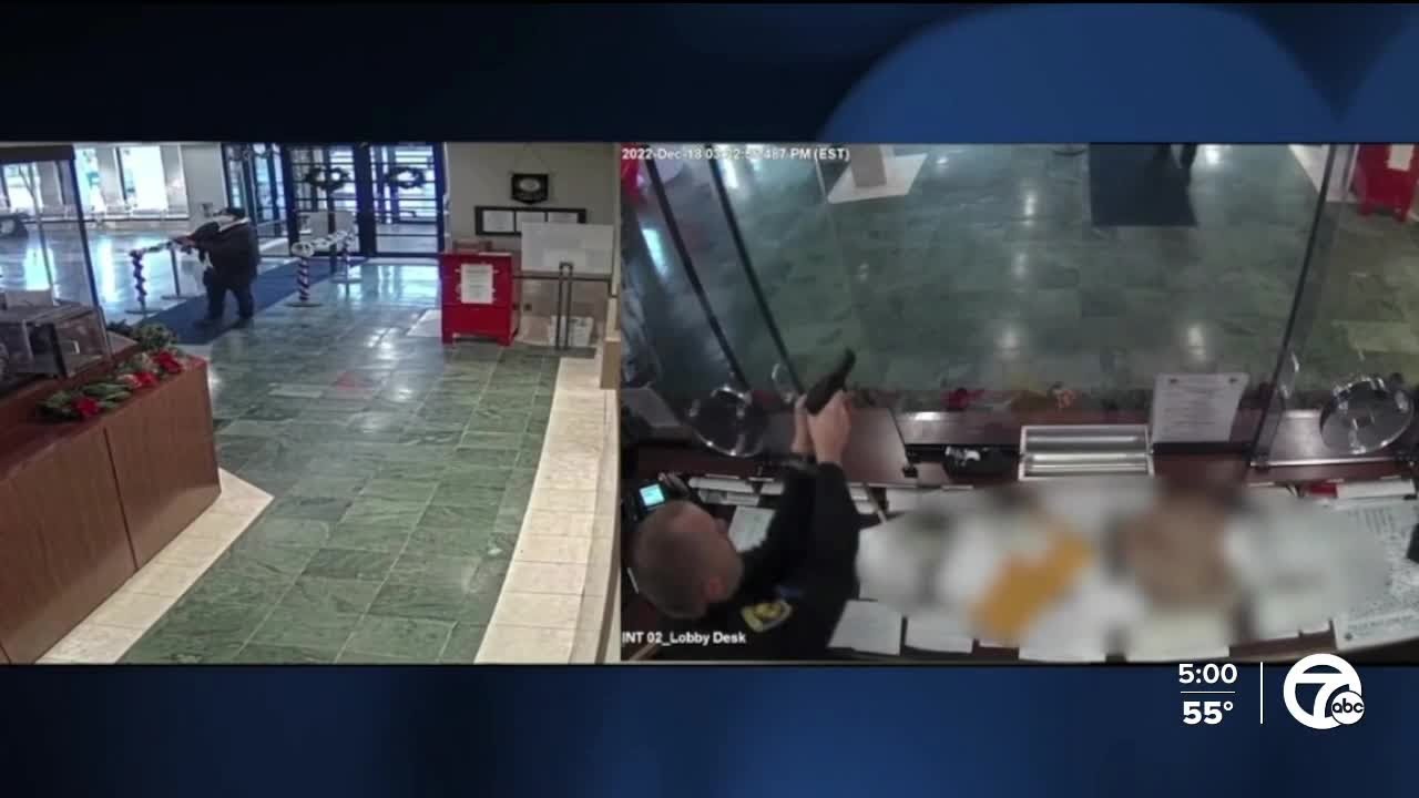 Dearborn Police release footage of fatal lobby shooting of armed man ...