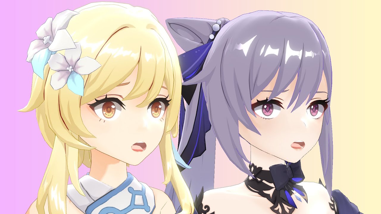 Lumine and Keqing sees Aether on Dating Show | Genshin Impact x Oshi no ...