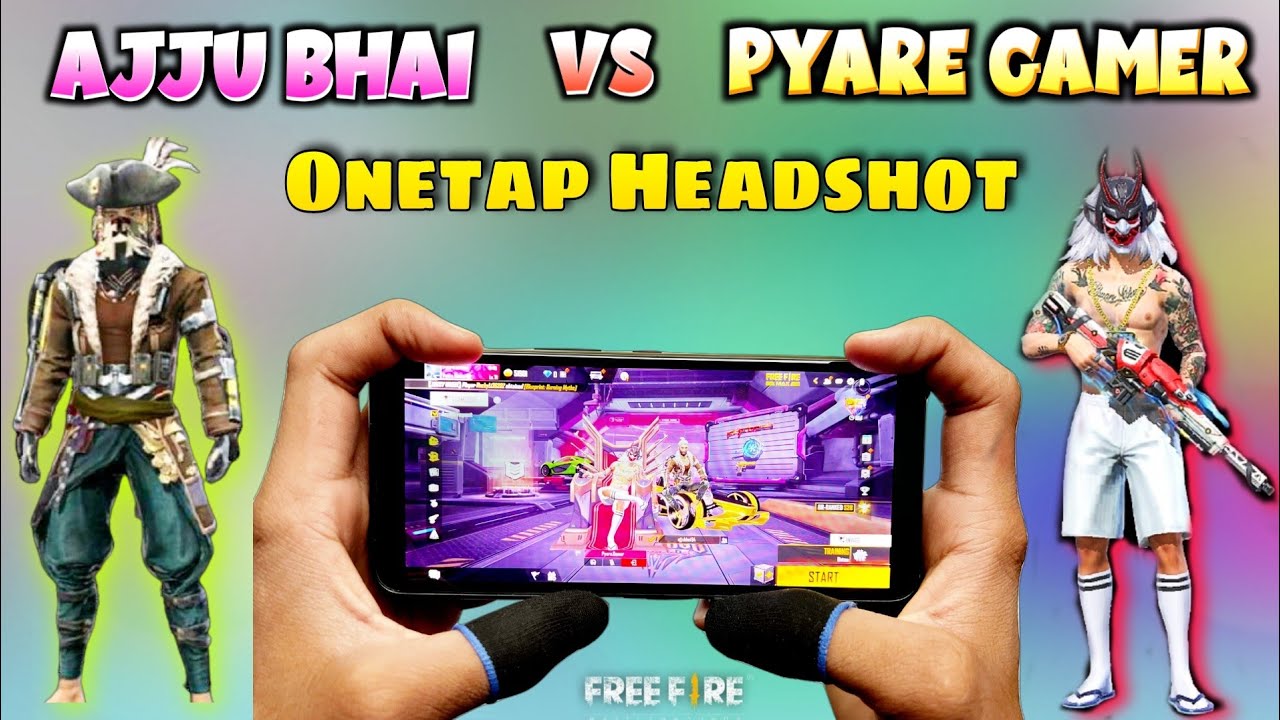 Ajjubhai vs pyare gamer 1 vs 1 custom room match with handcam free fire ...