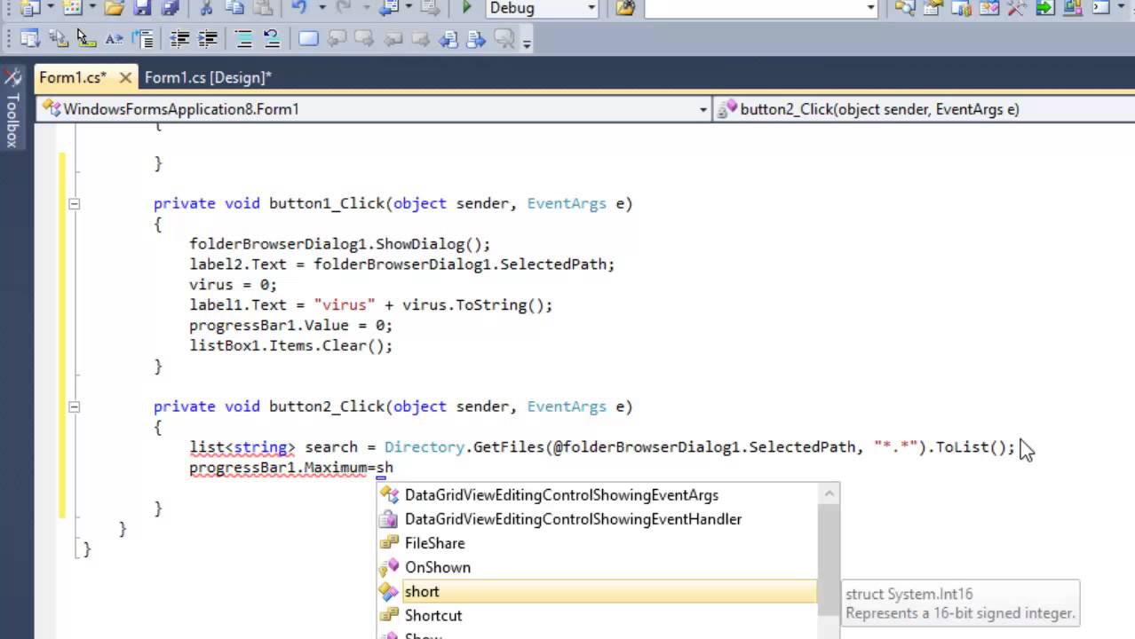 C# TUTORIAL COMMENT CRÉER UN ANTIVIRUS - YouTube